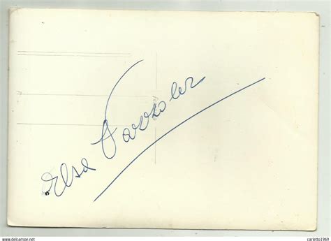 Autres And Non Classés Autografo Elsa Vazzoler