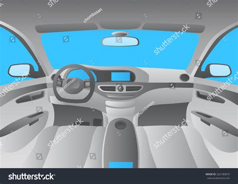 Modern Car Cockpit Vector Illustration Stock Vector Royalty Free