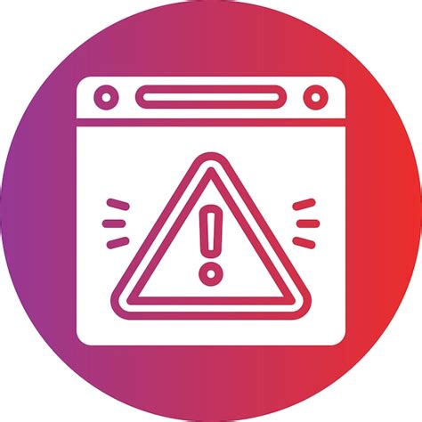 Premium Vector Browser Alert Icon Style