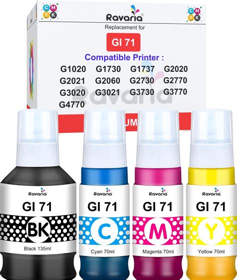 Quink 71 Compatible Refill Ink For Canon Pixma G2020 G2021 G2060