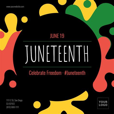Juneteenth Flyer Template Free Web Free Download This Juneteenth Party