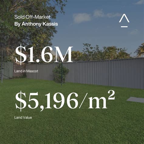 Anthony Kassis On Linkedin Just Sold Land Value Sale In Mascot • 18