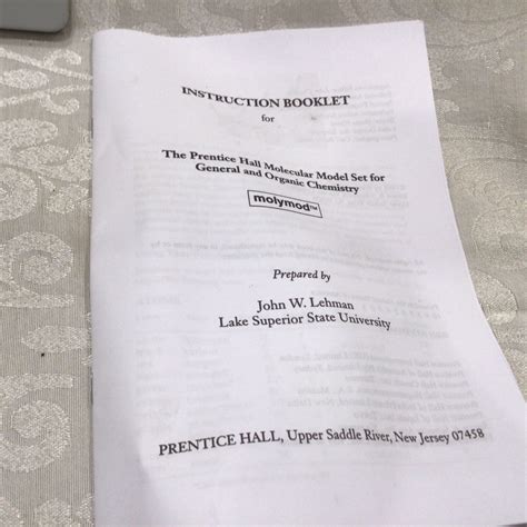 The Prentice Hall Molecular Model Set General Organic