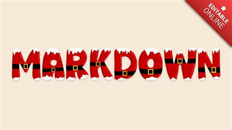 Markdown Christmas Font Text Effect Generator