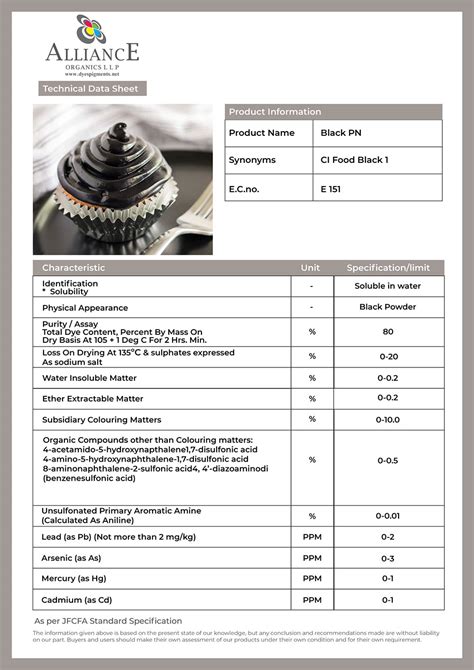 Technical Data Sheet Black Pn