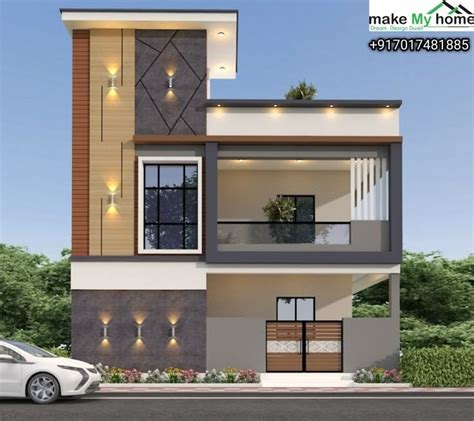 More Clarity To This Image 30x20 House Elevation Design With Gate