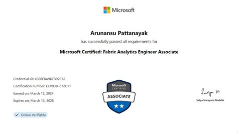 Arunansu Pattanayak On Linkedin Microsoftfabric Certification