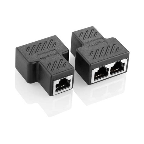 Rj45 Ethernet Splitter 1 To 2 Ethernet Extender Connector