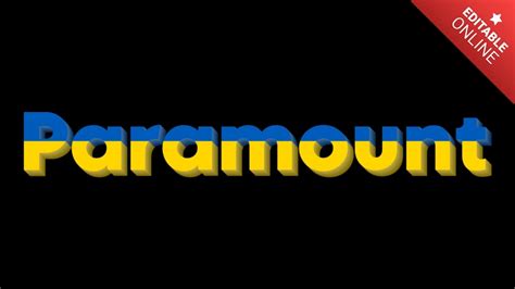 Paramount Ukrainian 3d Text Effect Generator