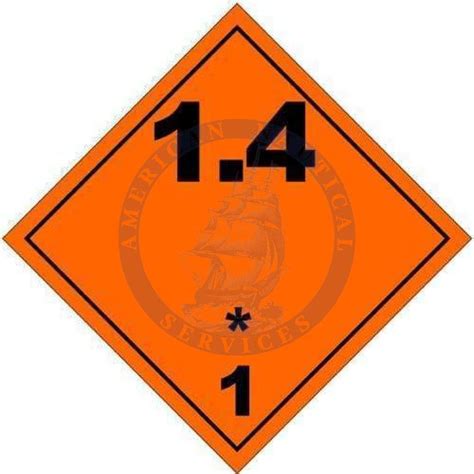 Placard Class14 Explosive International Wordless 14 Explosive