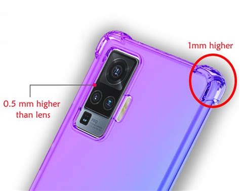 Tzmar For Vivo X50 Pro Rainbow Aurora Anti Shock Case Cover Back Tpu