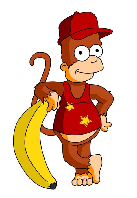 Bart Simpson X Diddy Kong Mashup By Mick Crisp