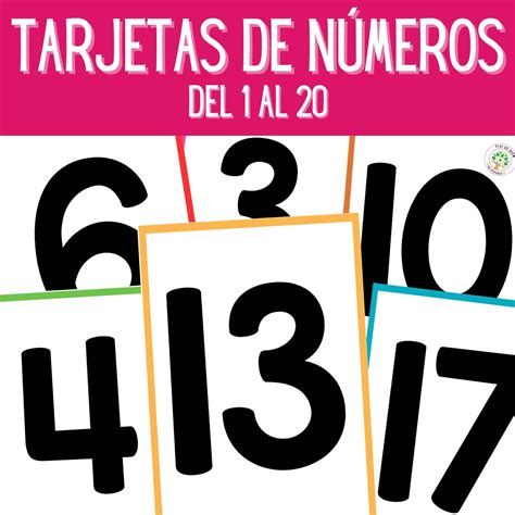 Gratis Tarjetas De Números Del 1 Al 20 Preescolar Y Primaria Matemá