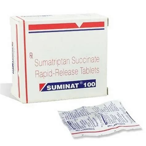 Sumatriptan 100 Mg Tablets 1 Tablet In 1 Strip Treatment Acute