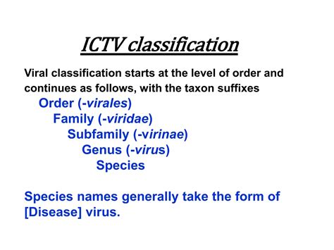 Classification And Nomenclature Of Different Groups Of Viruses Pptx