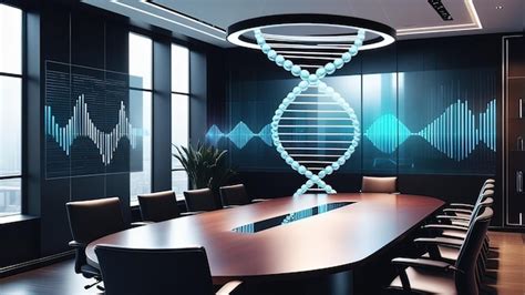 Premium Ai Image Interactive Data Visualizations And Dna Model