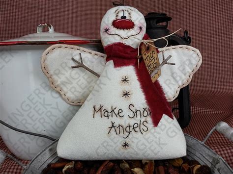 Make Snow Angels Pattern 123 Primitive Doll Pattern Winter