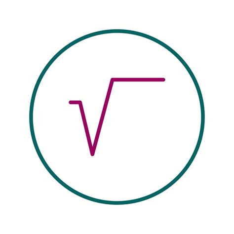 Beautiful Square Root Symbol Line Vector Icon 16965223 Vector Art At