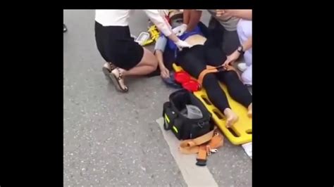 Girl In Blue Shirt Gets Cpr
