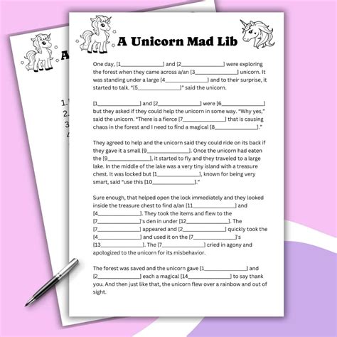 Free Bridal Shower Mad Libs Style Printable Love And Laugh Games