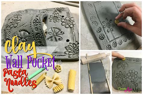 Clay Slab Wall Pockets With Pasta Noodle Designs Create Art With Me