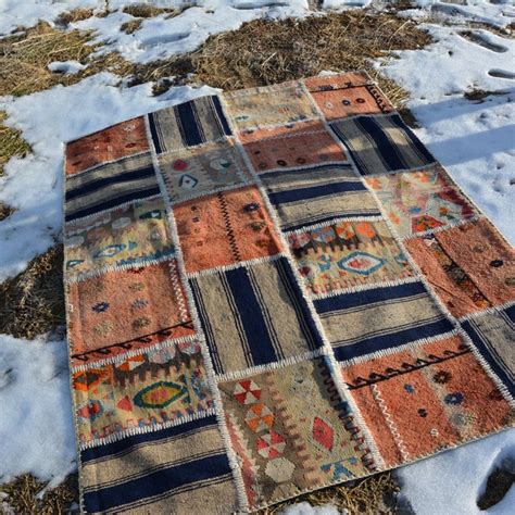 Patchwork Kilim Rug Etsy