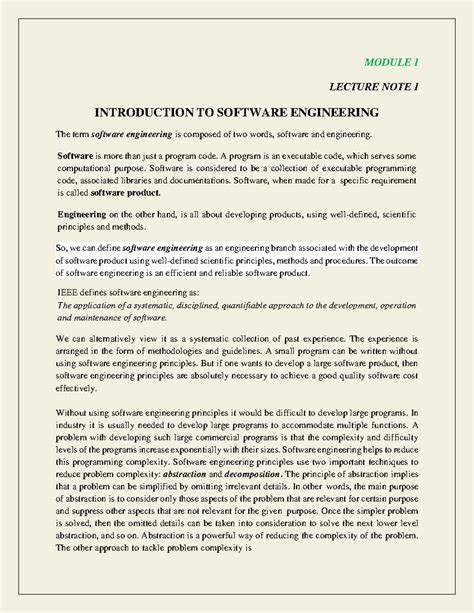 Se Ch 1 Its A Software Engineering Notes Do Not Refer Module 1