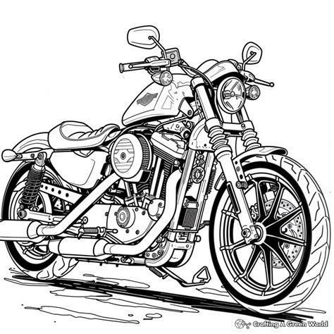 Harley Davidson Motorcycle Coloring Pages Motorcycle 136338