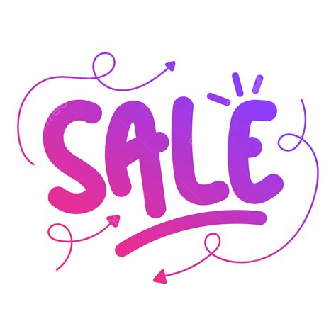 Gradient Sales Text Vector Gradient Sale Text Png And Vector With