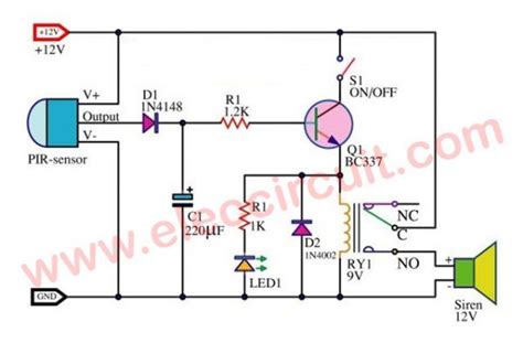 Motion Detector Alarm Circuit With Pir Sensor Artofit