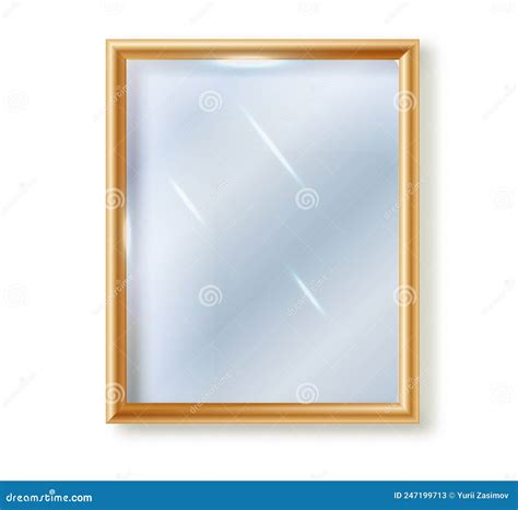 Mirror Is Rectangular Insulated Realistic Rectangular Mirror Frame