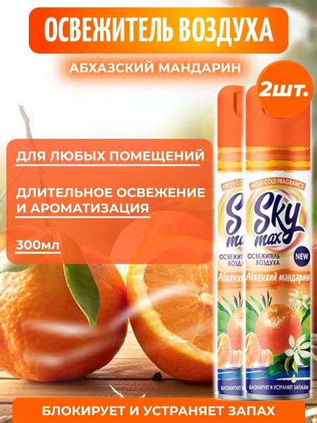 Освежитель воздуха Sky Max аэрозоль Мандарин 300мл набор из 2шт купить на Ozon по низкой цене