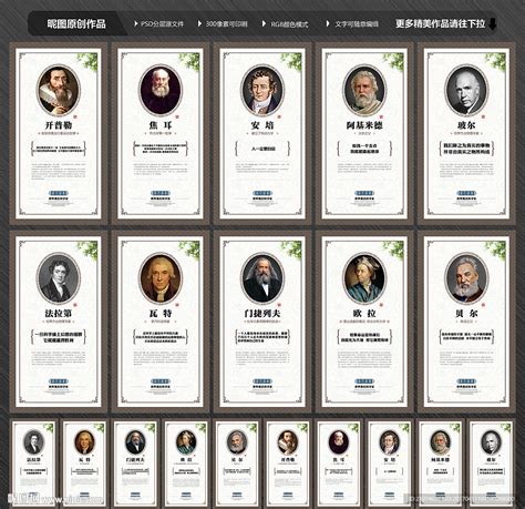 世界著名科学家设计图展板模板广告设计设计图库昵图网