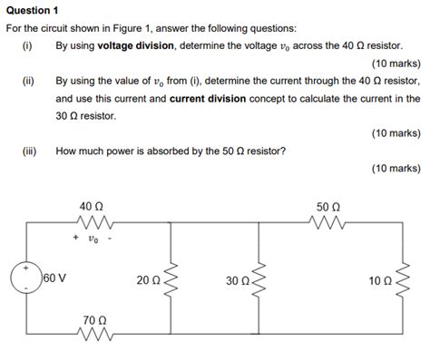 Question 1 For The Circuit Shown In Figure 1 Studyx