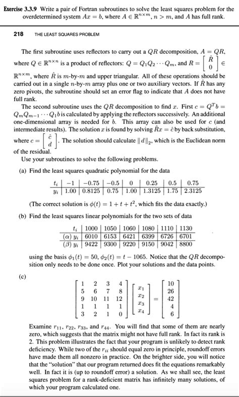 Exercise 3310 Matlabs Qr Command Which We