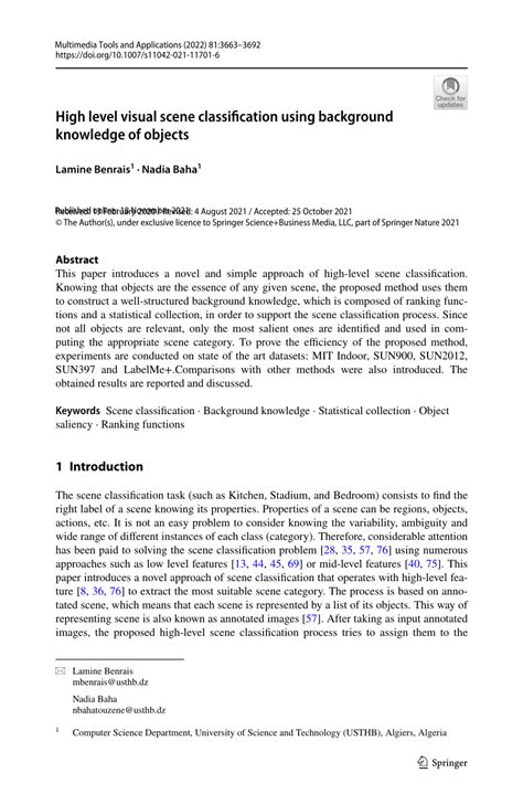pdf high level visual scene classification using background knowledge