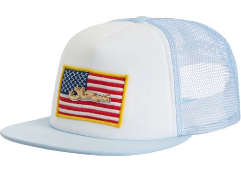 Supreme Name Plate Mesh Back 5 Panel Light Blue Ss23 Us
