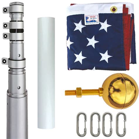 20 Telescoping Flag Pole Dropship Telescopic Flag Pole Kit 20ft