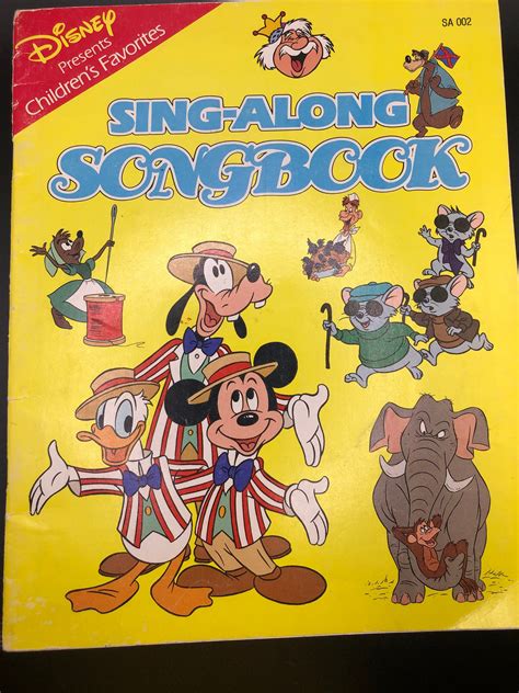 Disney Sing Along Books Etsy