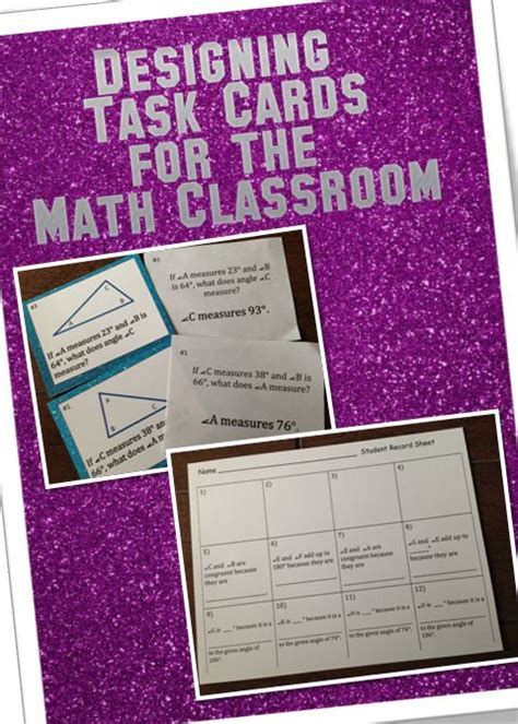 Designing Task Cards For The Math Classroom Math Classroom Math Middle School Math
