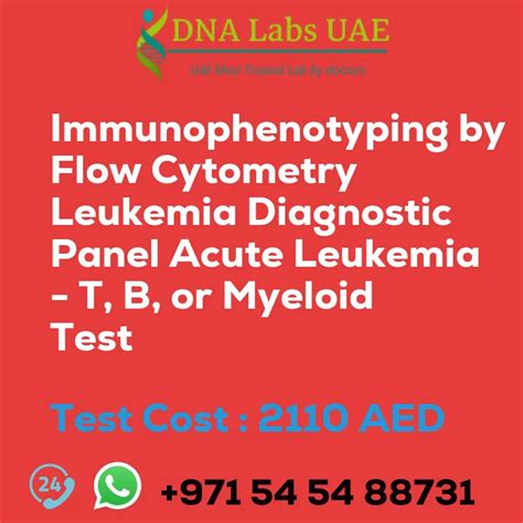 Immunophenotyping By Flow Cytometry Leukemia Diagnostic Panel Test