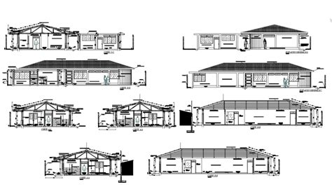 Beach House All Sided Elevation Section And Plan Details Dwg File My