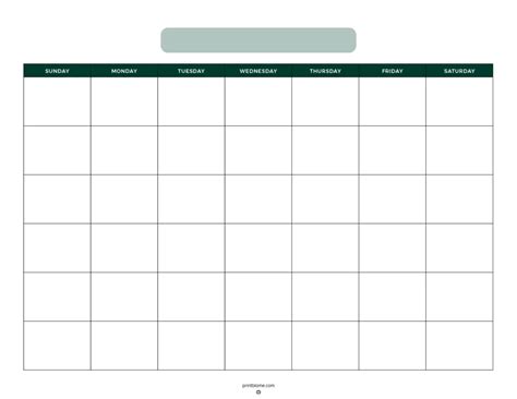 Free Horizontal Blank Calendars 15 Printable Pdf Calendars