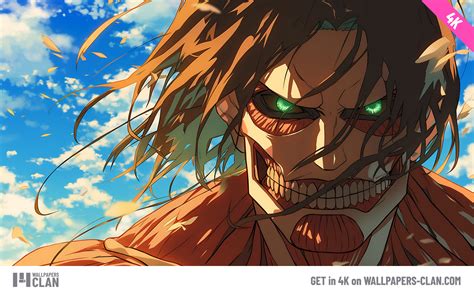 Eren Yeager Titan Form Aot Desktop Wallpaper Download In 4k