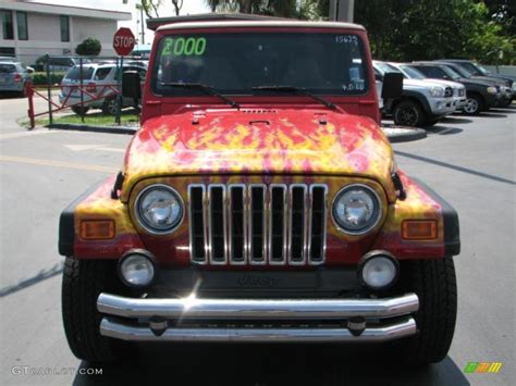 2000 Flame Red Jeep Wrangler Sport 4x4 54257351 Photo 3 Gtcarlot