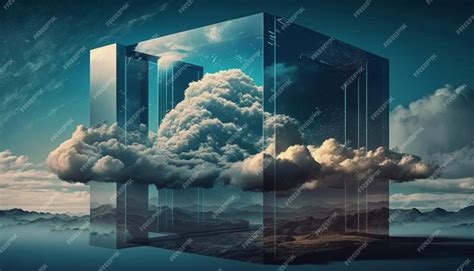 Premium Photo Cloud Computing Concept Data Concept Futuristic Illustration Wallpaper
