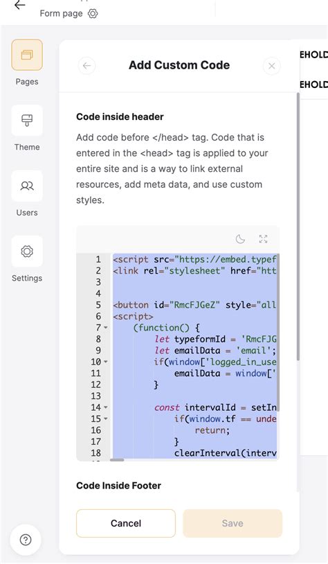 How To Pass Logged In User Data To Embedded Typeform Page 2 Ask The