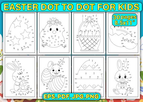 Easter Dot To Dot Activity Book Vol 2 Graphic By Asma Store · Creative