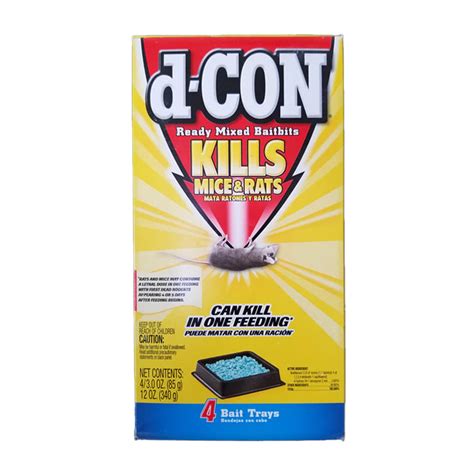 D Con Ready Mixed Baitbits Kills Mice And Rats Bait Trays 4 Ct Squibblee