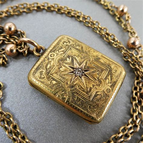 Locket Gold Necklace Antique At Elijah Byrnes Blog